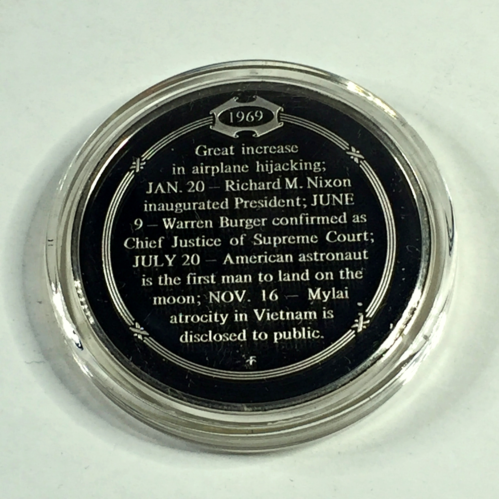 1.2 oz Proof Sterling Silver Historical Commemorative Medallion ...