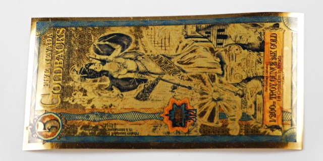 1/200th Troy Ounce 24K Nevada 5 Utah Gold Backs*Privately Issued ...