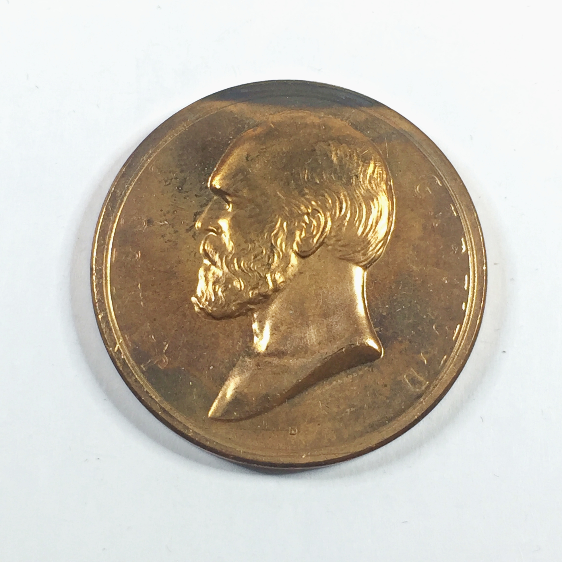 1.25" Bronze Medallion Commemorating James Garfield | Property Room