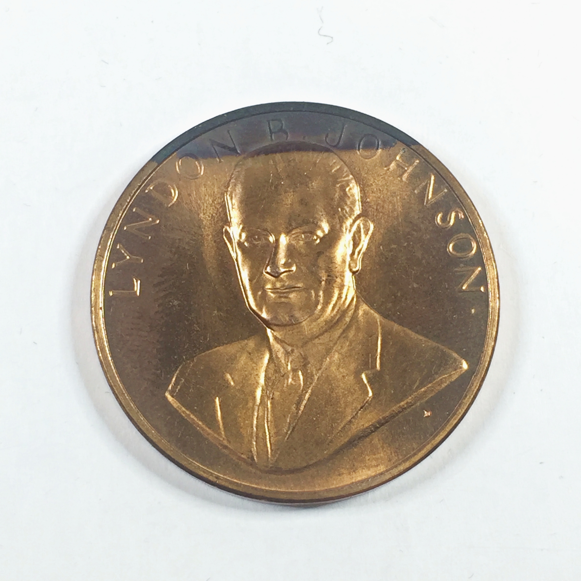 1.25" Bronze Medallion Commemorating Lyndon B. Johnson | Property Room