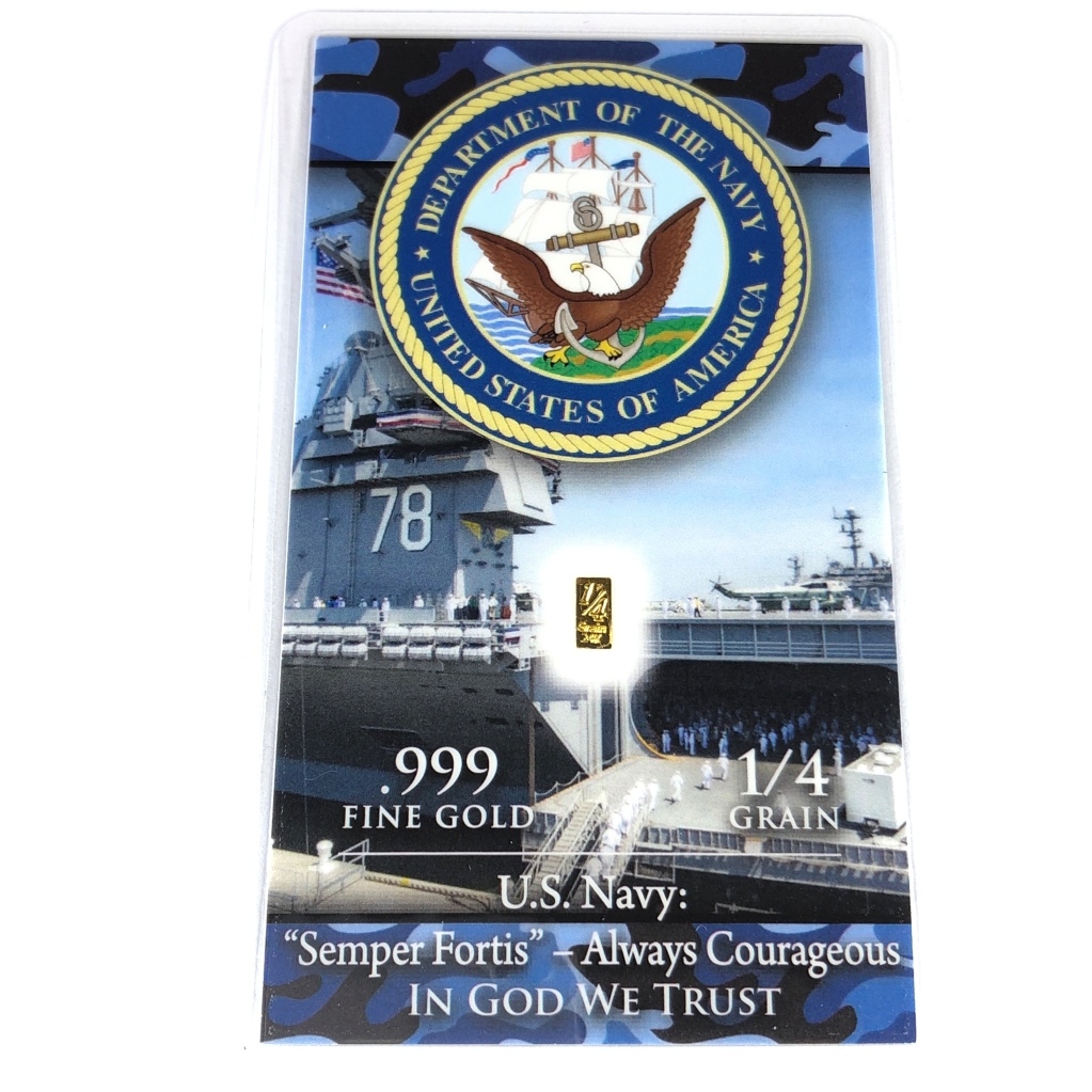 1/4 Grain .999 Fine Gold Bar*Benchmark Strategic Metals*Dept. of the ...