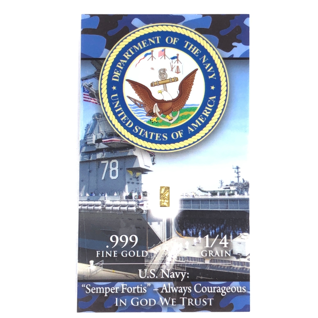 1/4 Grain .999 Fine Gold*Benchmark Strategic Metals COA*Dept of the ...