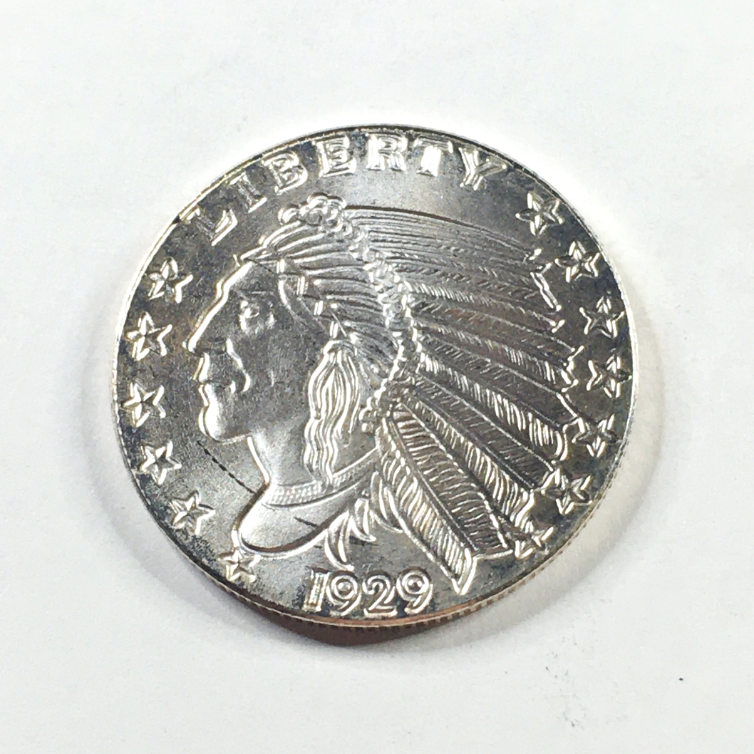 1/4 Troy Ounce .999 Fine Silver Round*Golden State Mint*Indian Head ...