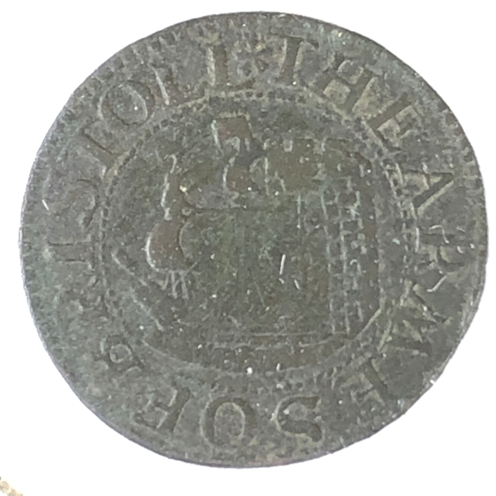 1662 English Token*Bristoll Farthing*The Armes of Bristoll | Property Room