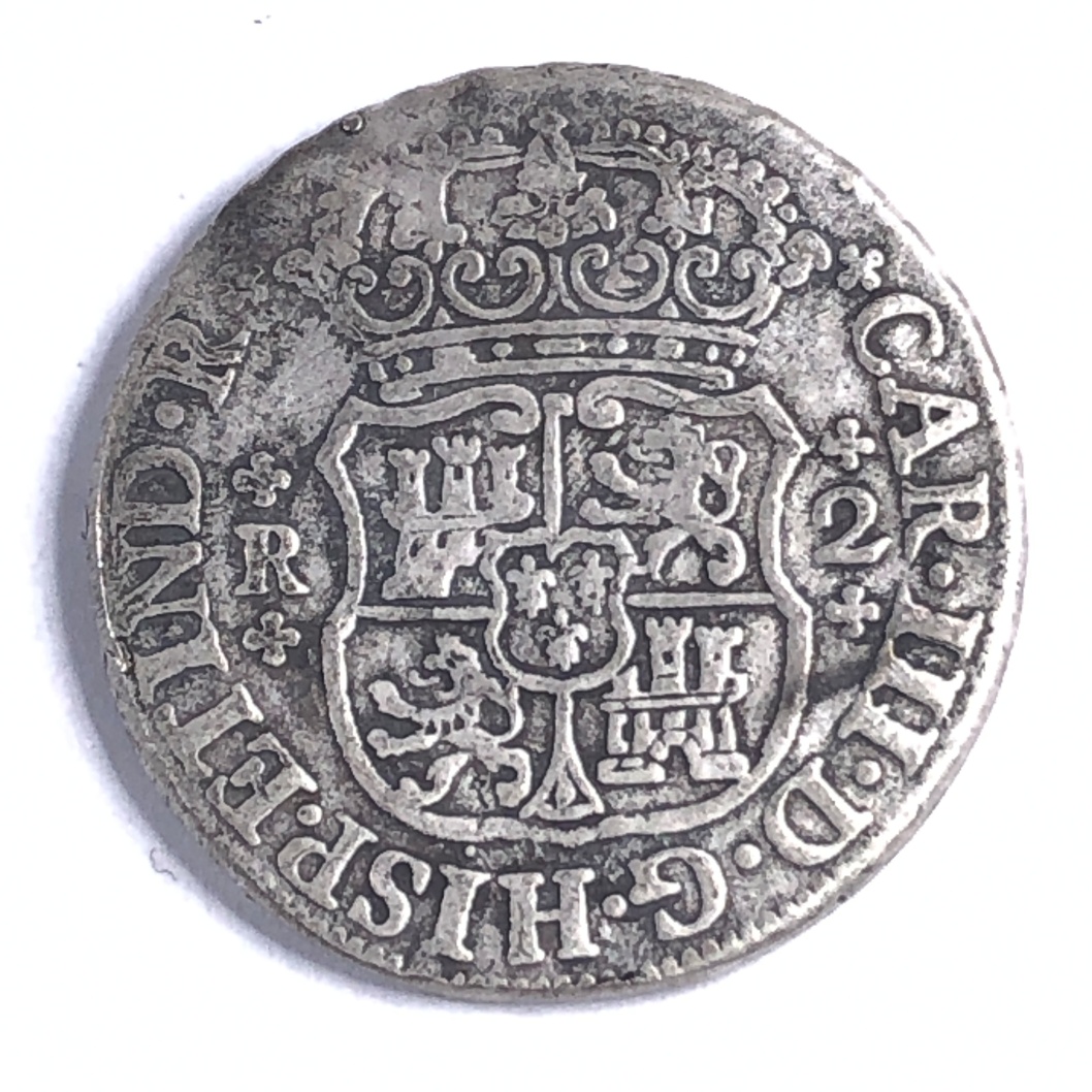 1764 Spanish Silver 2 Reale From Shipwreck Recovery | Property Room