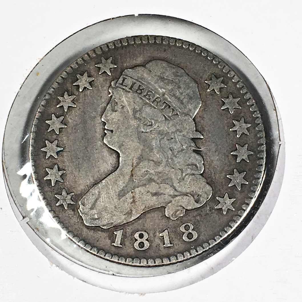 1818 Silver Capped Bust Quarter*LIBERTY Fully Visible | Property Room