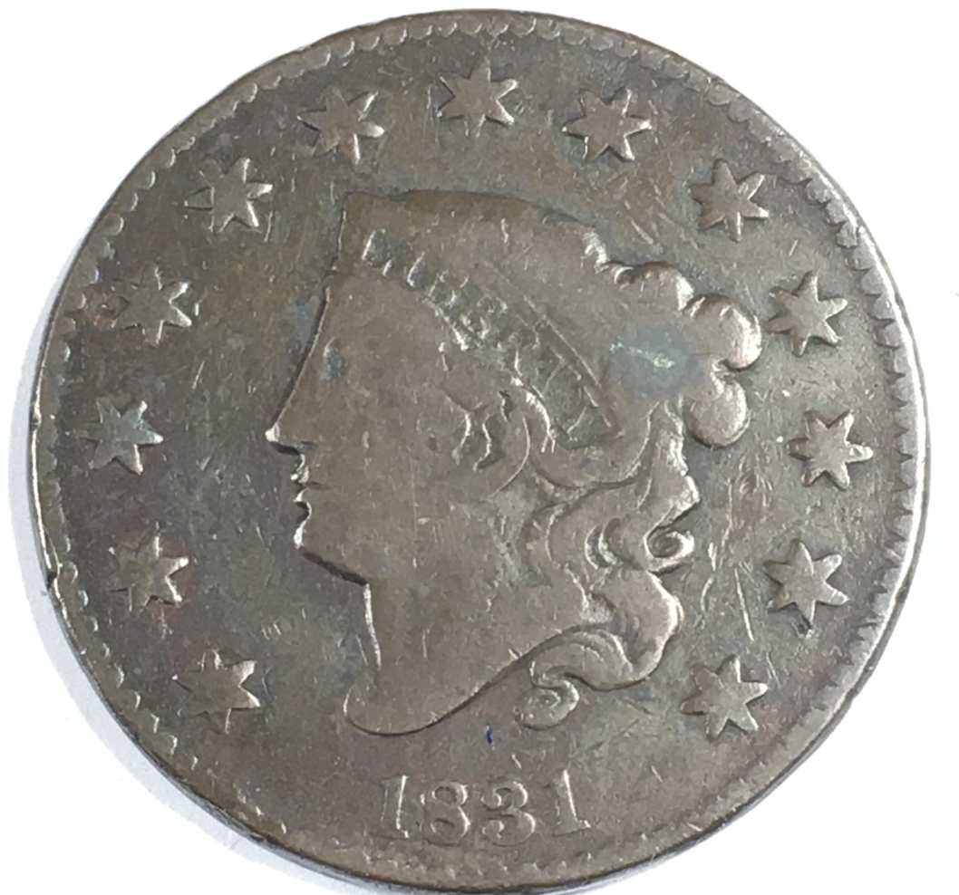 1831 Matron Head Large Cent*LIBERTY Fully Visible | Property Room