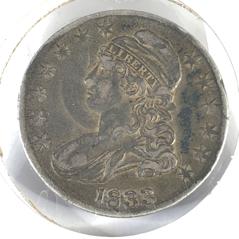 1833 Capped Bust Silver Half Dollar*Better Grade | Property Room