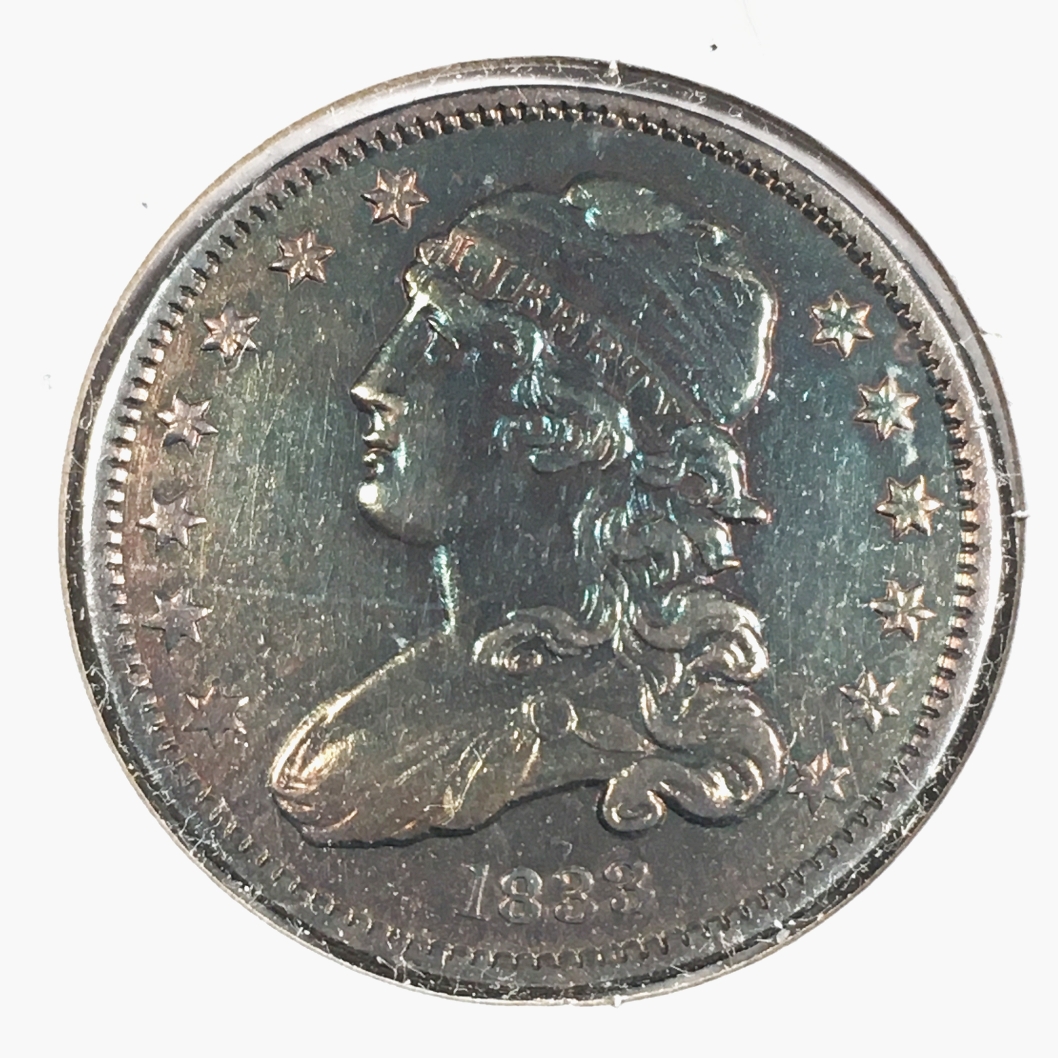 1833 Silver Capped Bust Quarter*Color | Property Room