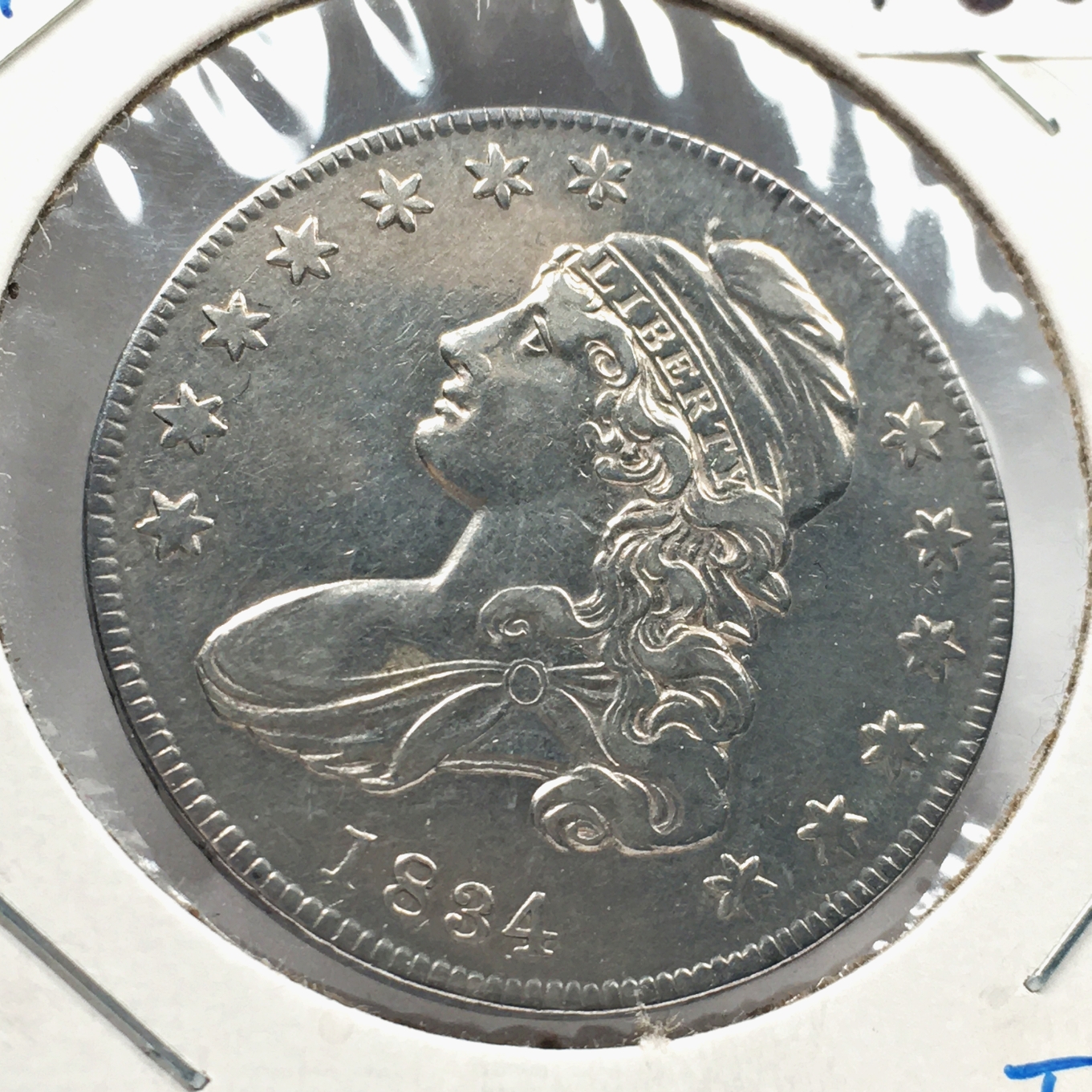 1834 Silver Capped Bust Lettered Edge Half Dollar | Property Room