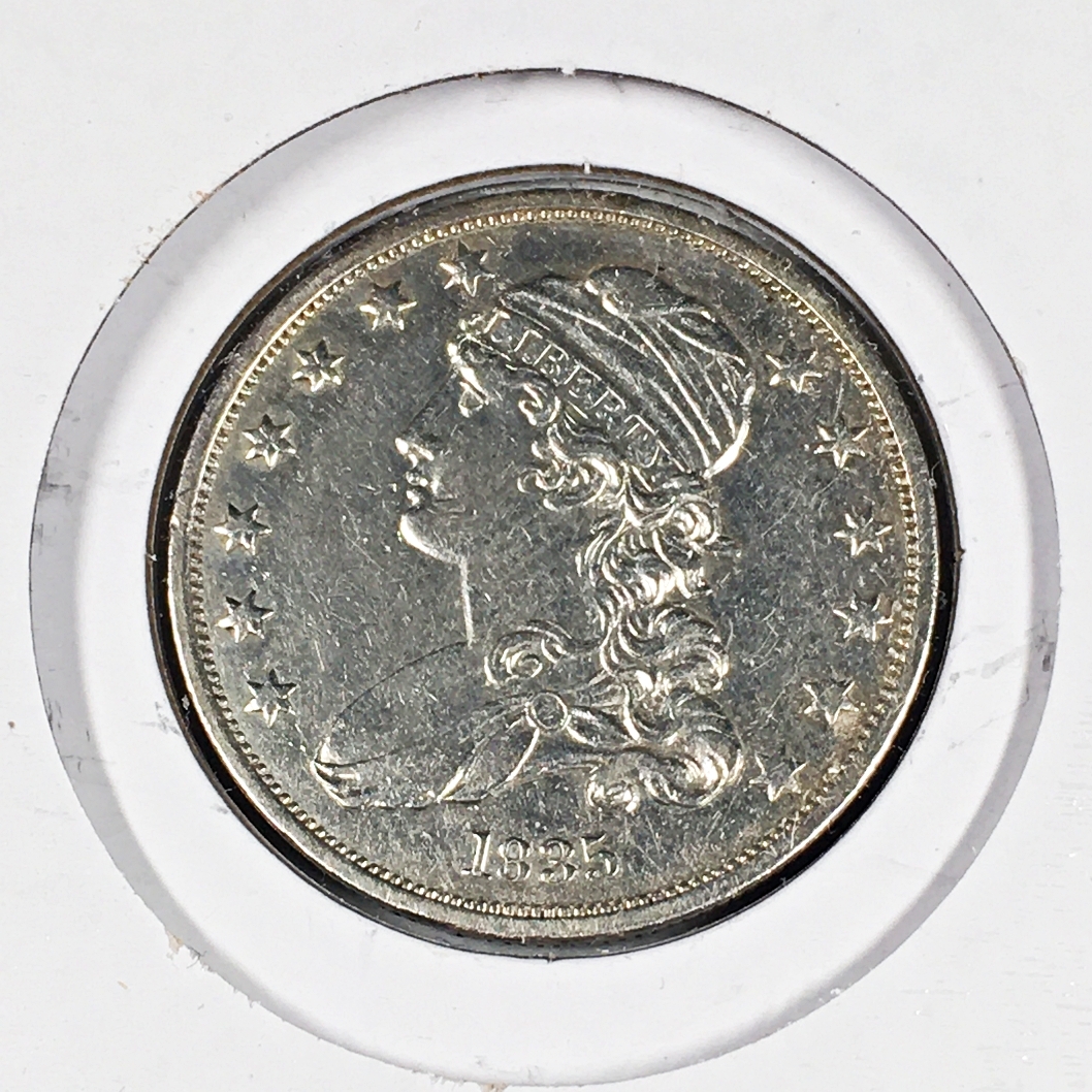 1835 Silver Capped Bust Quarter*LIBERTY Fully Visible*High Grade ...