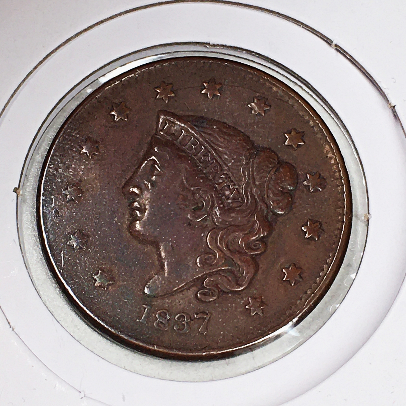 1837 Matron Head Large Cent*LIBERTY Fully Visible*Higher Grade ...