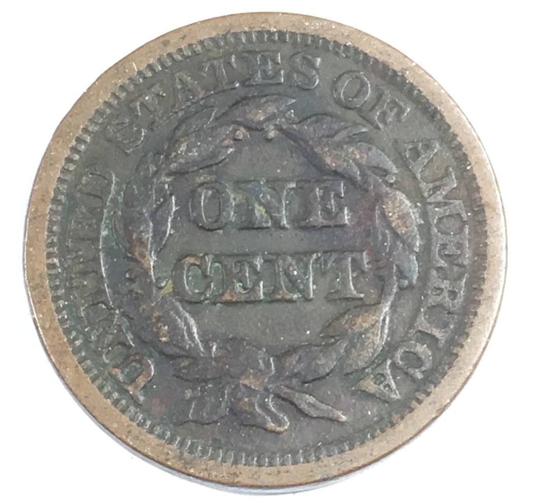1845 Braided Hair Large Cent*LIBERTY Fully Visible | Property Room