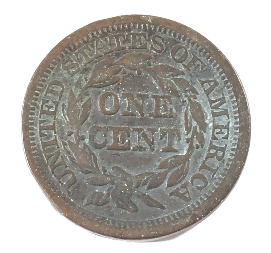 1846 Braided Hair Large Cent*LIBERTY Fully Visible | Property Room