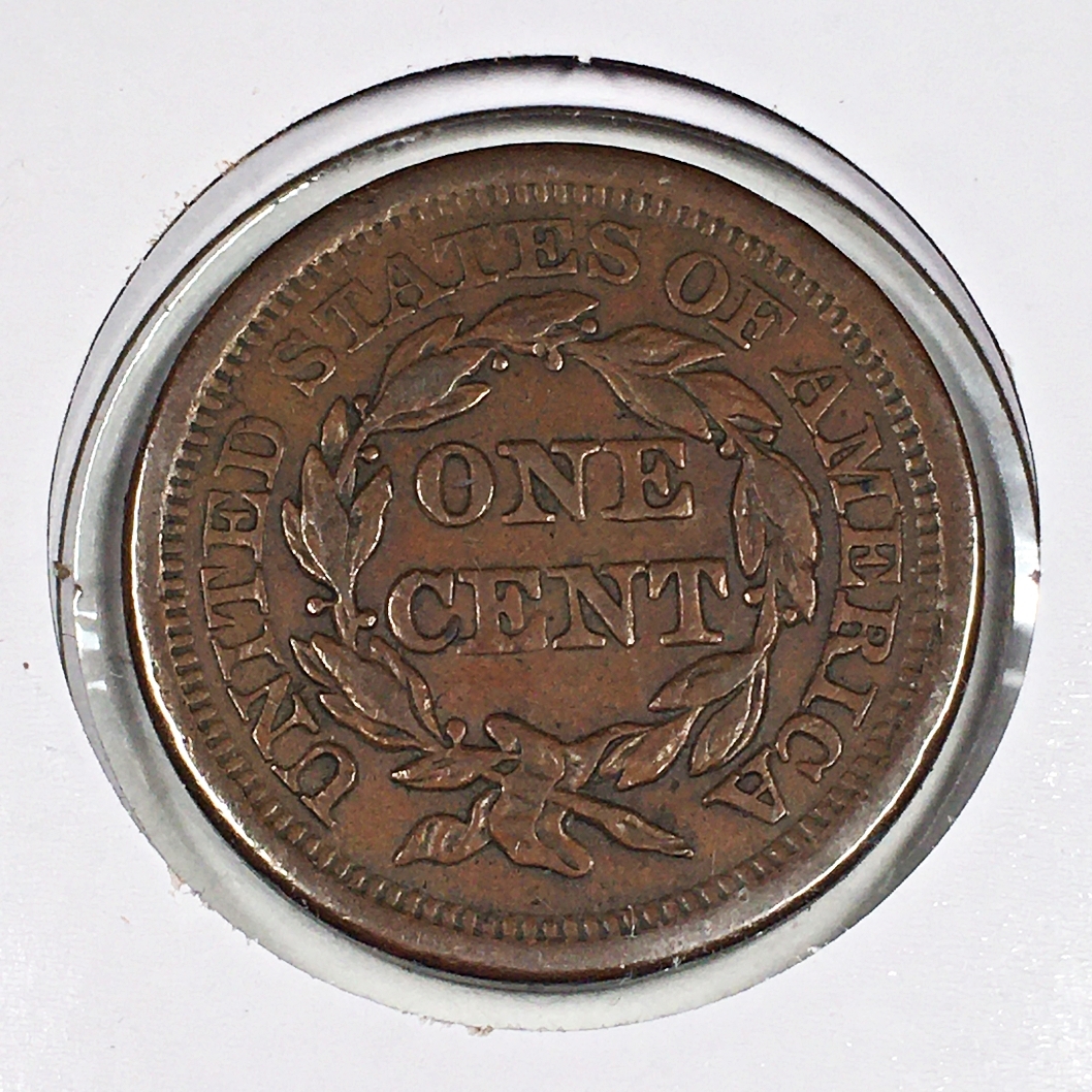 1850 Braided Hair Large Cent*LIBERTY Fully Visible | Property Room