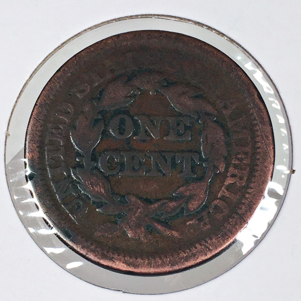 1852 Braided Hair Large Cent | Property Room