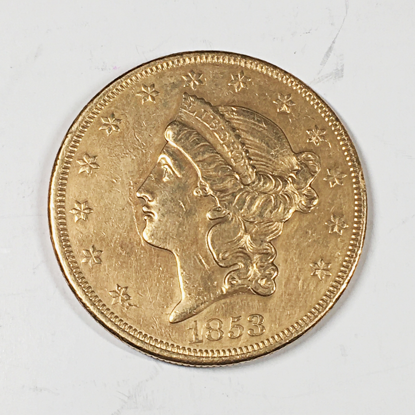 1853 $20 Gold Liberty Double Eagle | Property Room