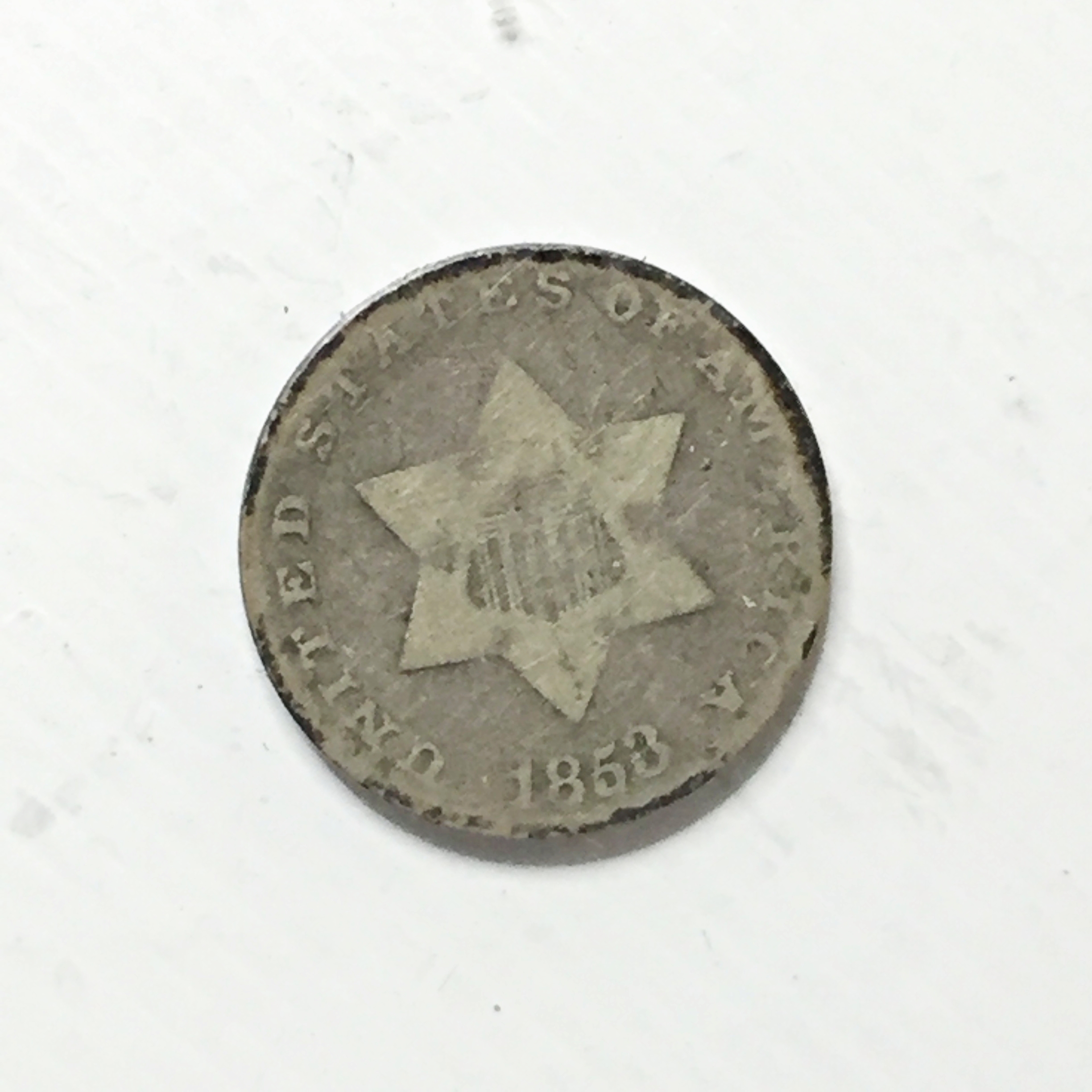 1853 Silver 3 Cent Piece | Property Room