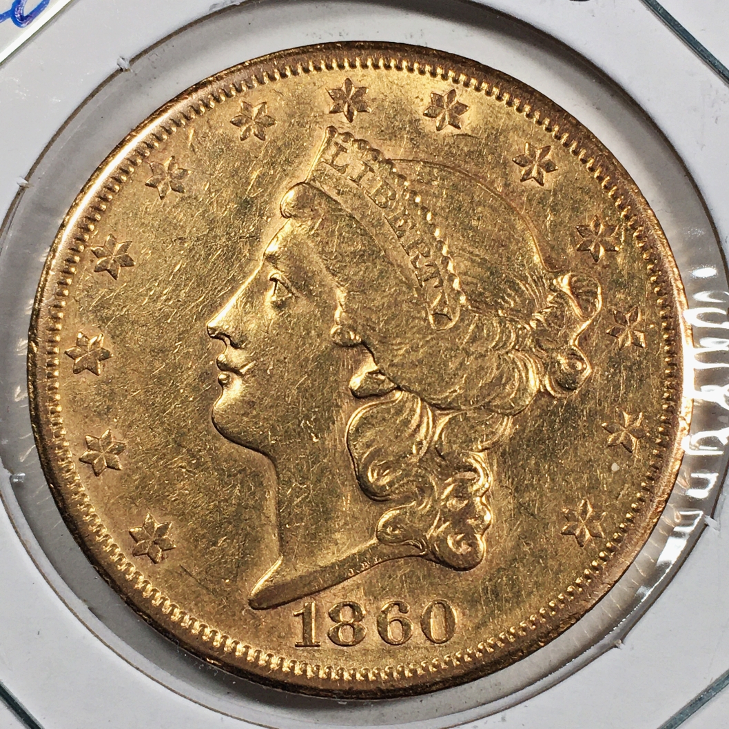 1860-S $20 Liberty Head Gold Double Eagle Pre-Civil War San Francisco | Property Room