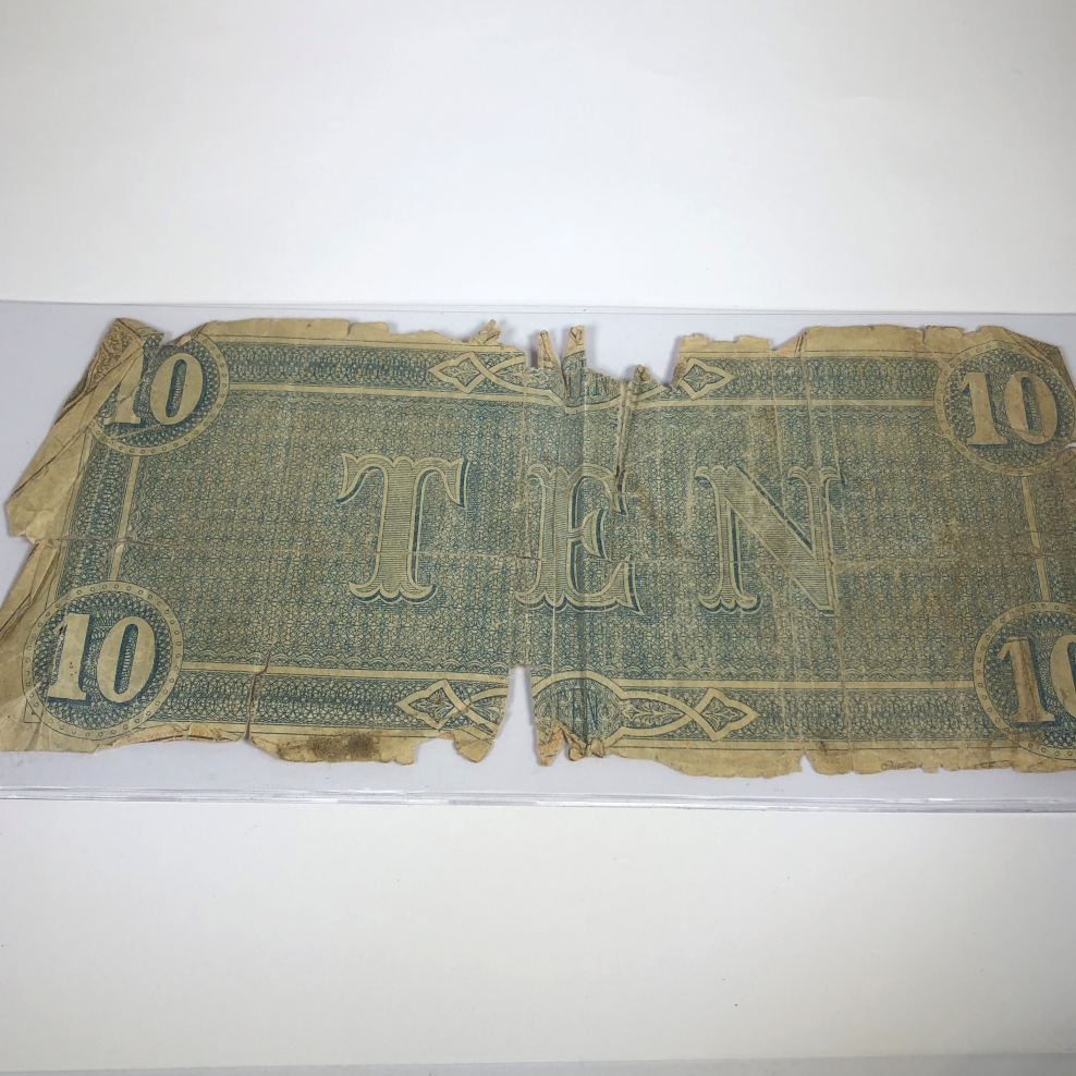 1860's Confederate States of America $10 Note*Richmond | Property Room