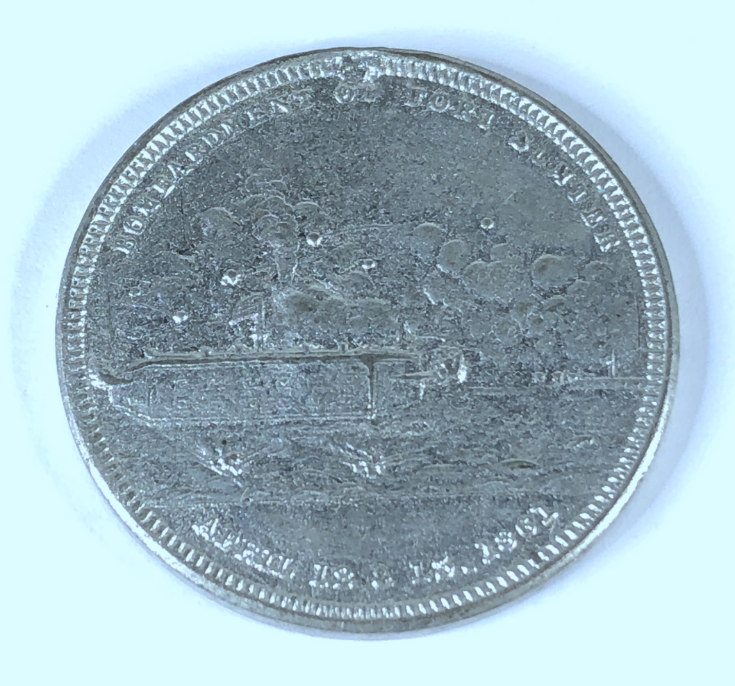 1861 Civil War Token Fort Sumter Major R. Anderson Union Confederate ...