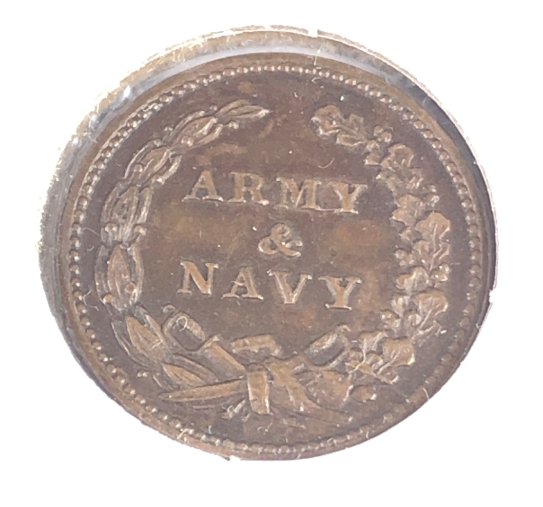1863 Civil War Token*Army & Navy*High Grade | Property Room