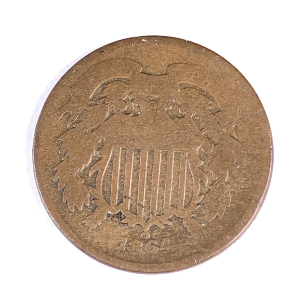 1864 Large Motto Shield 2c | Property Room