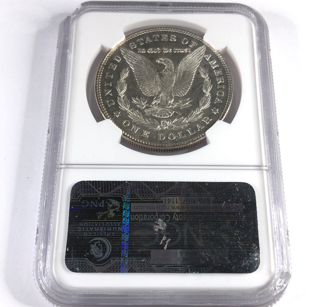 1878 7 Tail Feather Reverse of 1878 MS61 Proof Like NGC Graded Morgan ...