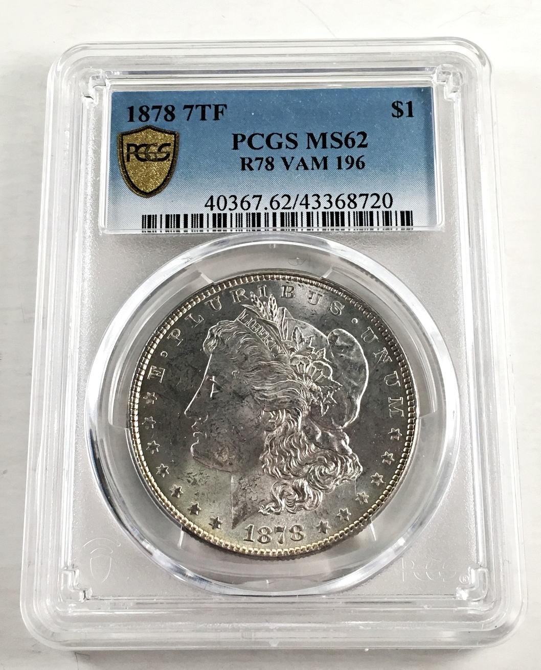 1878 7TF Rev of 78 Morgan Silver Dollar*Graded MS62 by NGC VAM196*Gold Label | Property Room