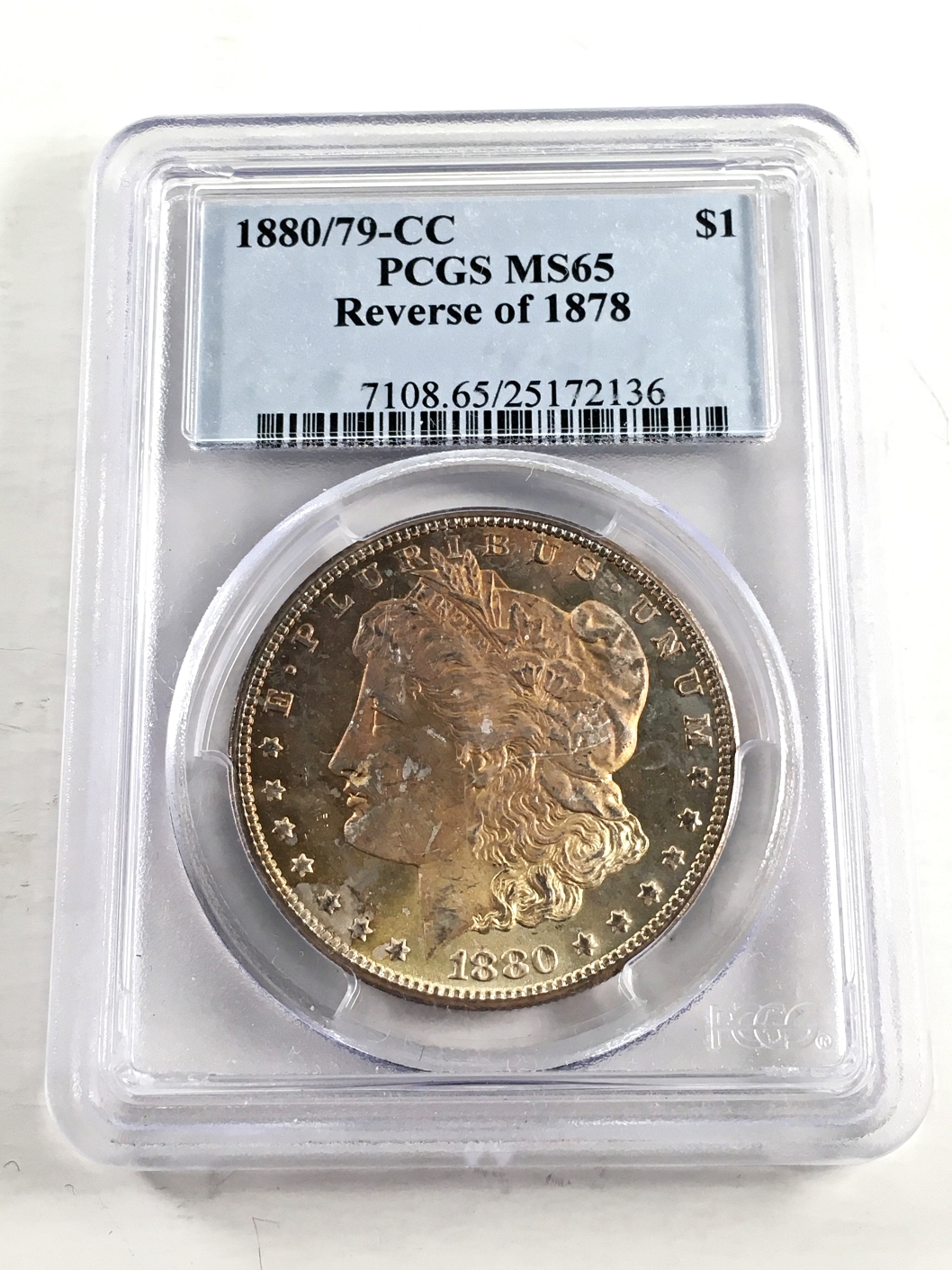 1880/79-CC Rev of 1878 Morgan Silver Dollar*Graded MS65 by PCGS | Property Room