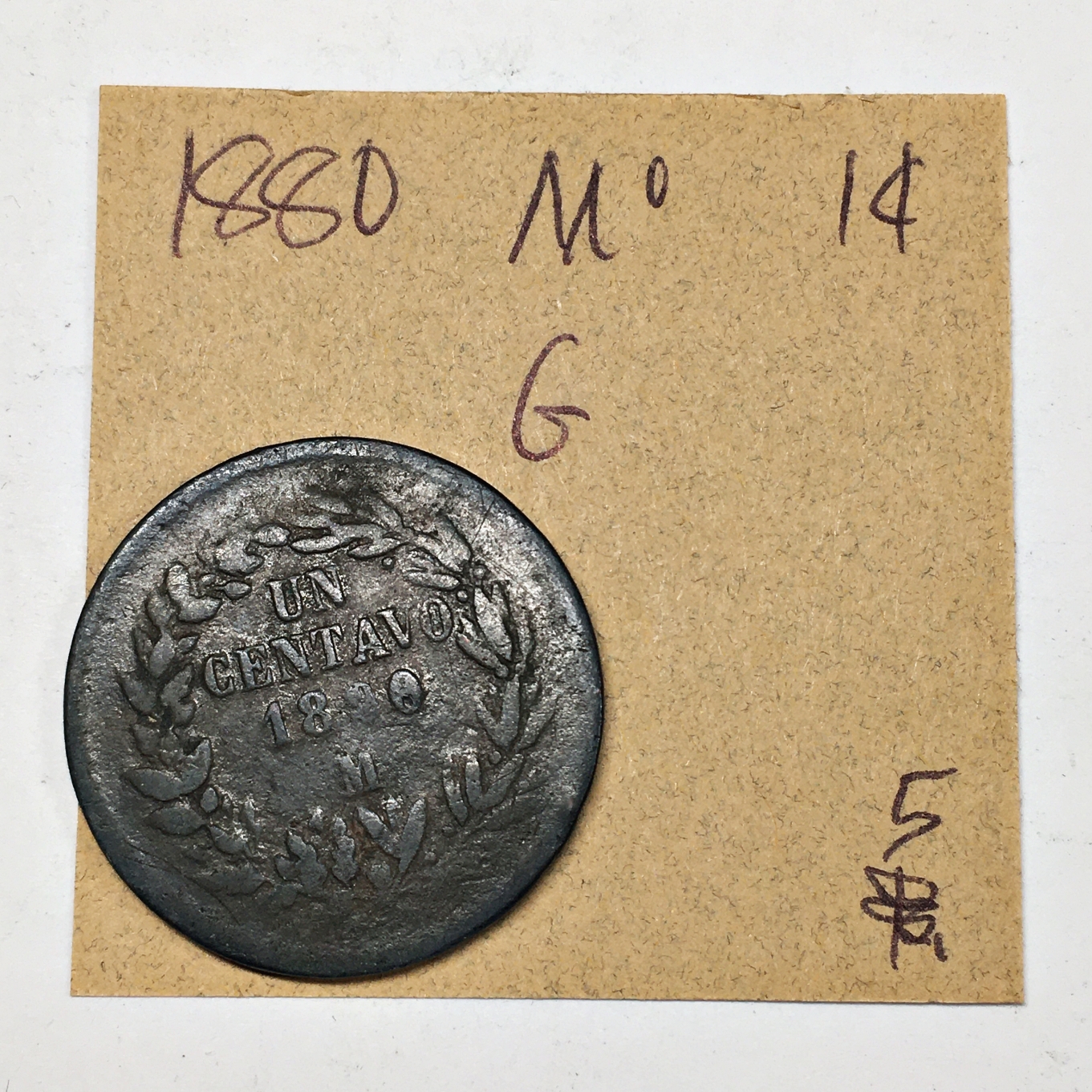 1880Mo Mexico 1 Centavo | Property Room
