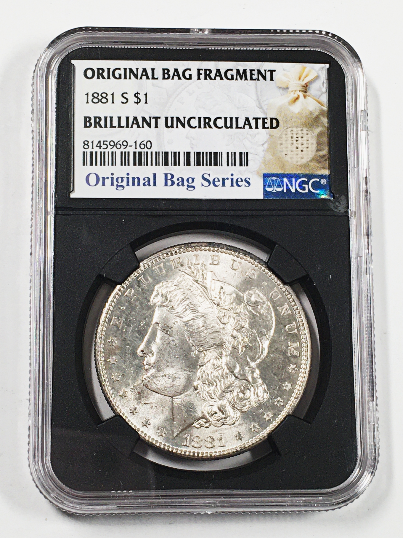 1881-S Morgan Silver Dollar*Graded Brilliant Uncirculated by NGC*Slab Contains Original Bag ...