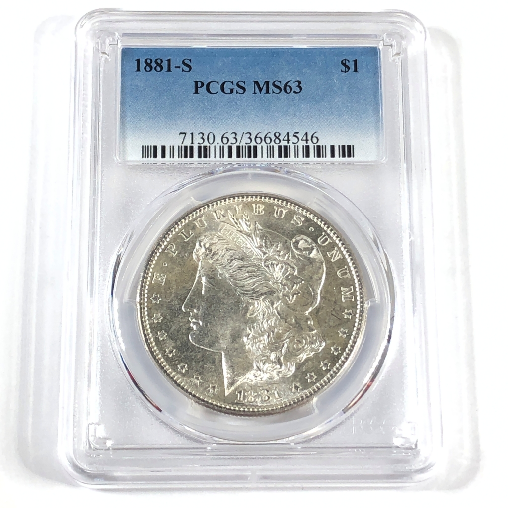1881-S Morgan Silver Dollar*Graded MS63 by PCGS | Property Room