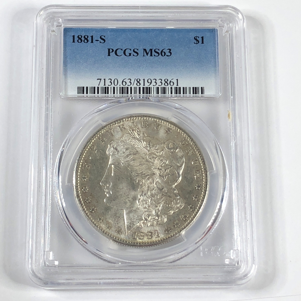 1881-S Morgan Silver Dollar*Graded MS63 by PCGS | Property Room