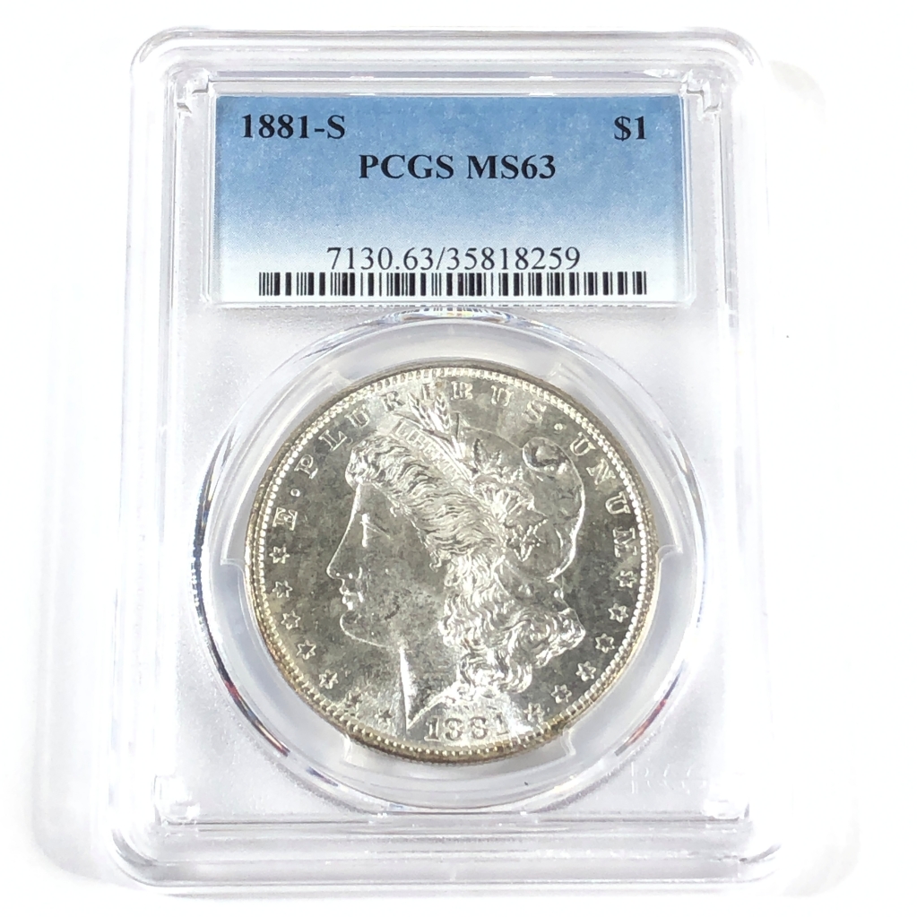1881-S Morgan Silver Dollar*Graded MS63 by PCGS | Property Room