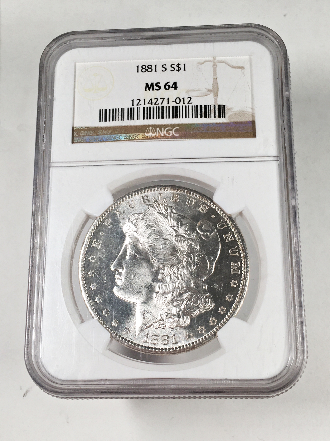 1881-S NGC MS64 $1 Morgan Silver Dollar | Property Room