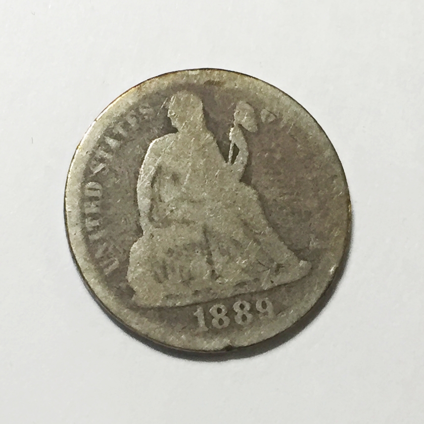 1889 Silver Seated Liberty Dime | Property Room