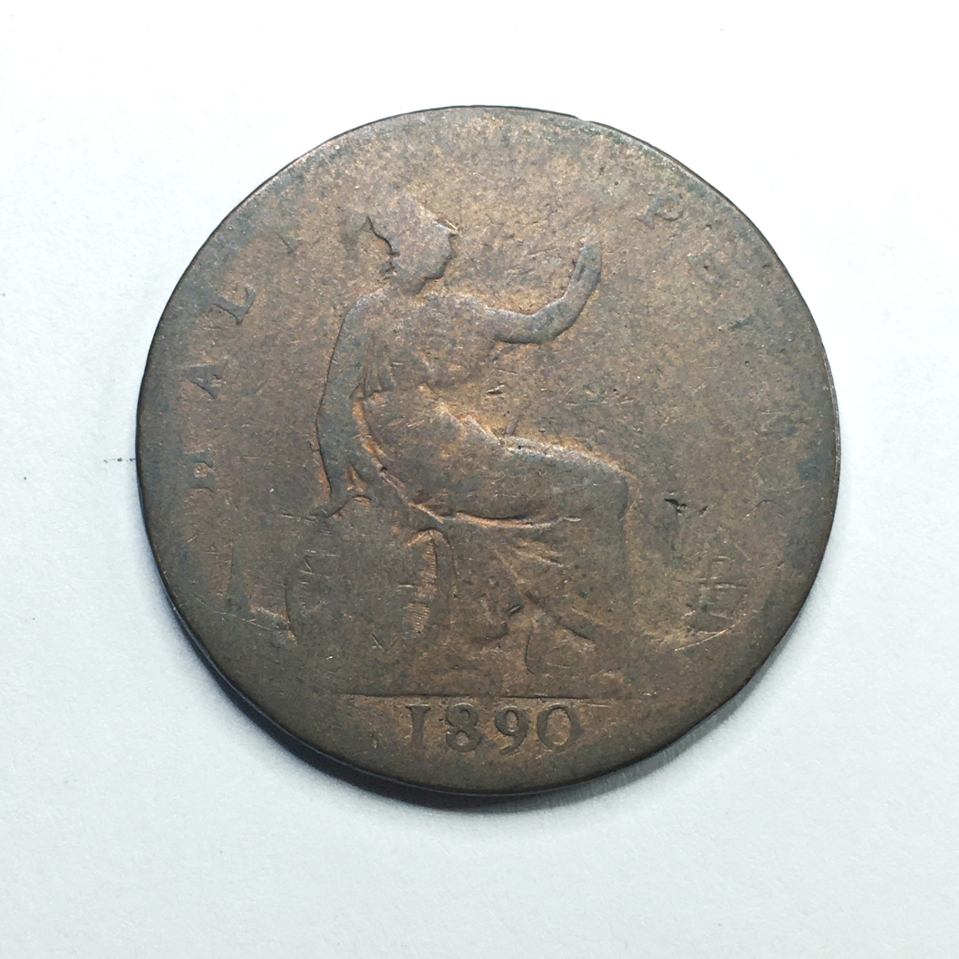 1890 Great Britain Half Penny*Queen Victoria Jubilee Head Design ...