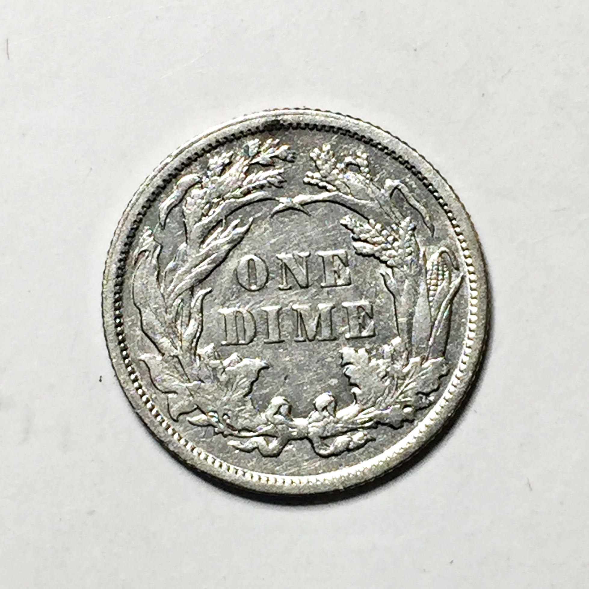 1891 Silver Seated Liberty Dime*High Grade*LIBERTY Fully Visible ...