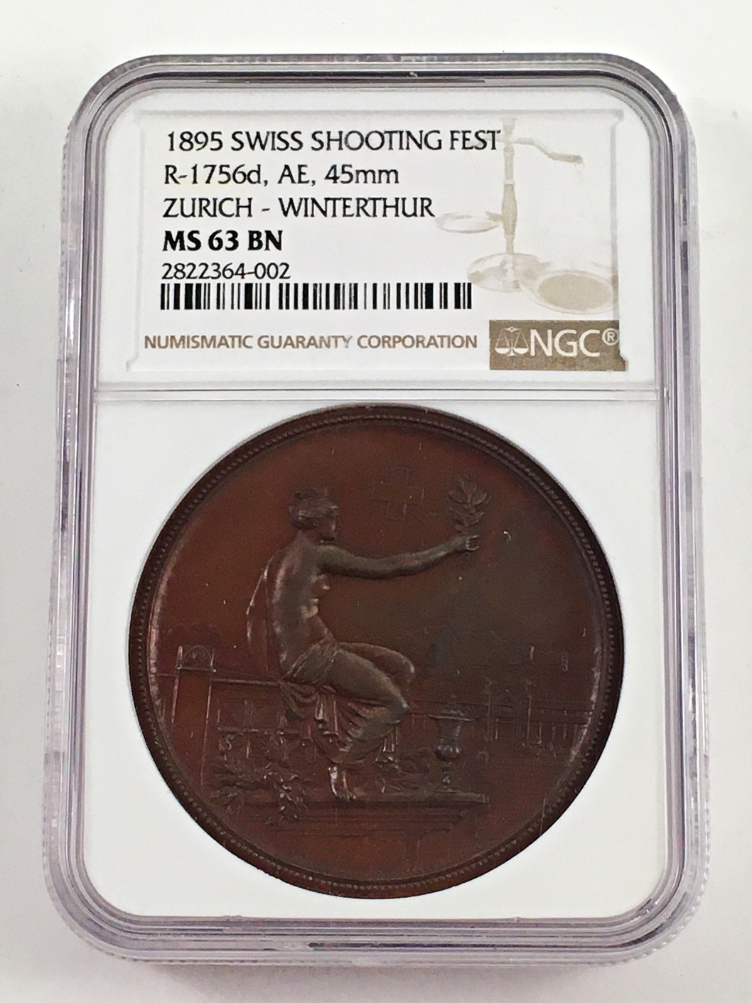 1895 Swiss Shooting Fest Commemorative Medallion*R-1756d, AE, 45mm ...