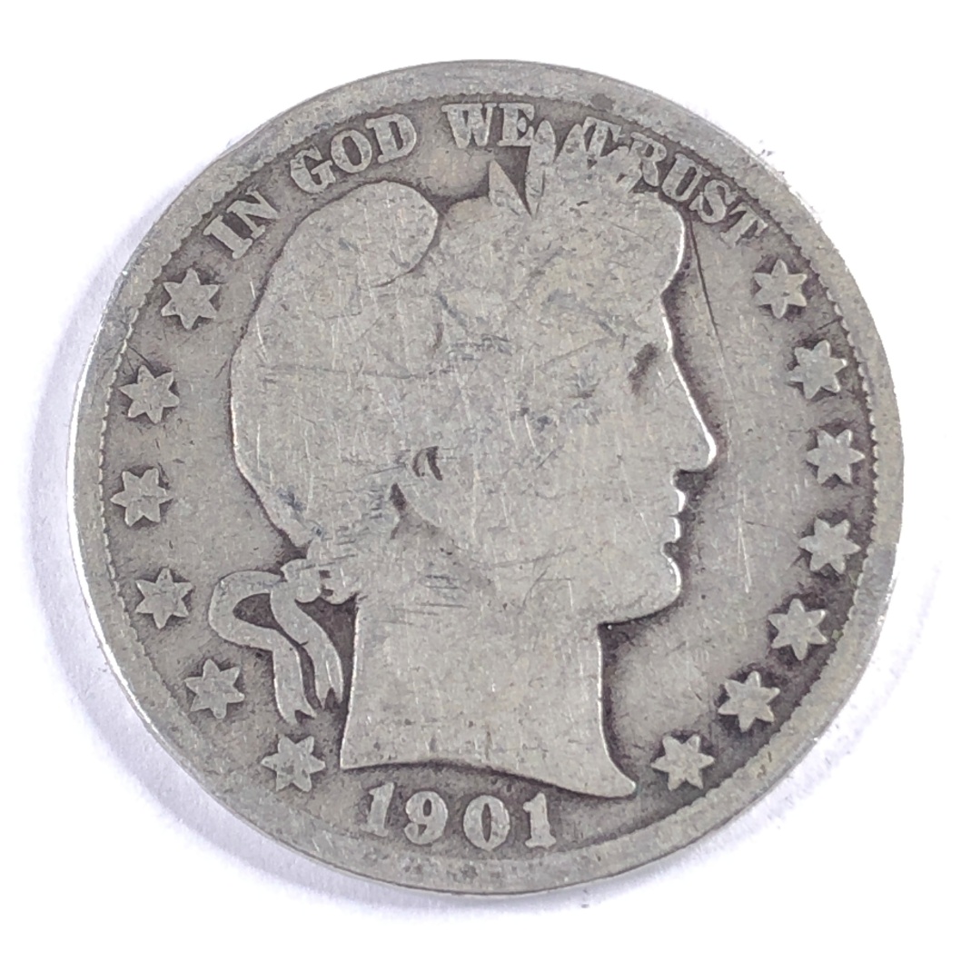 1901 Silver Barber Half Dollar | Property Room