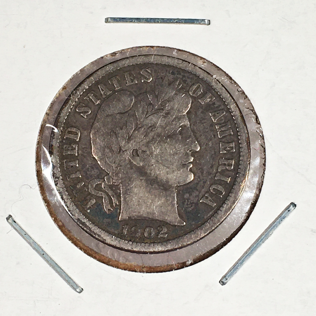 1902-O Silver Barber Dime*Struck at New Orleans | Property Room
