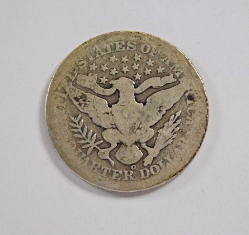 1902-O Silver Barber Quarter*Struck at New Orleans | Property Room