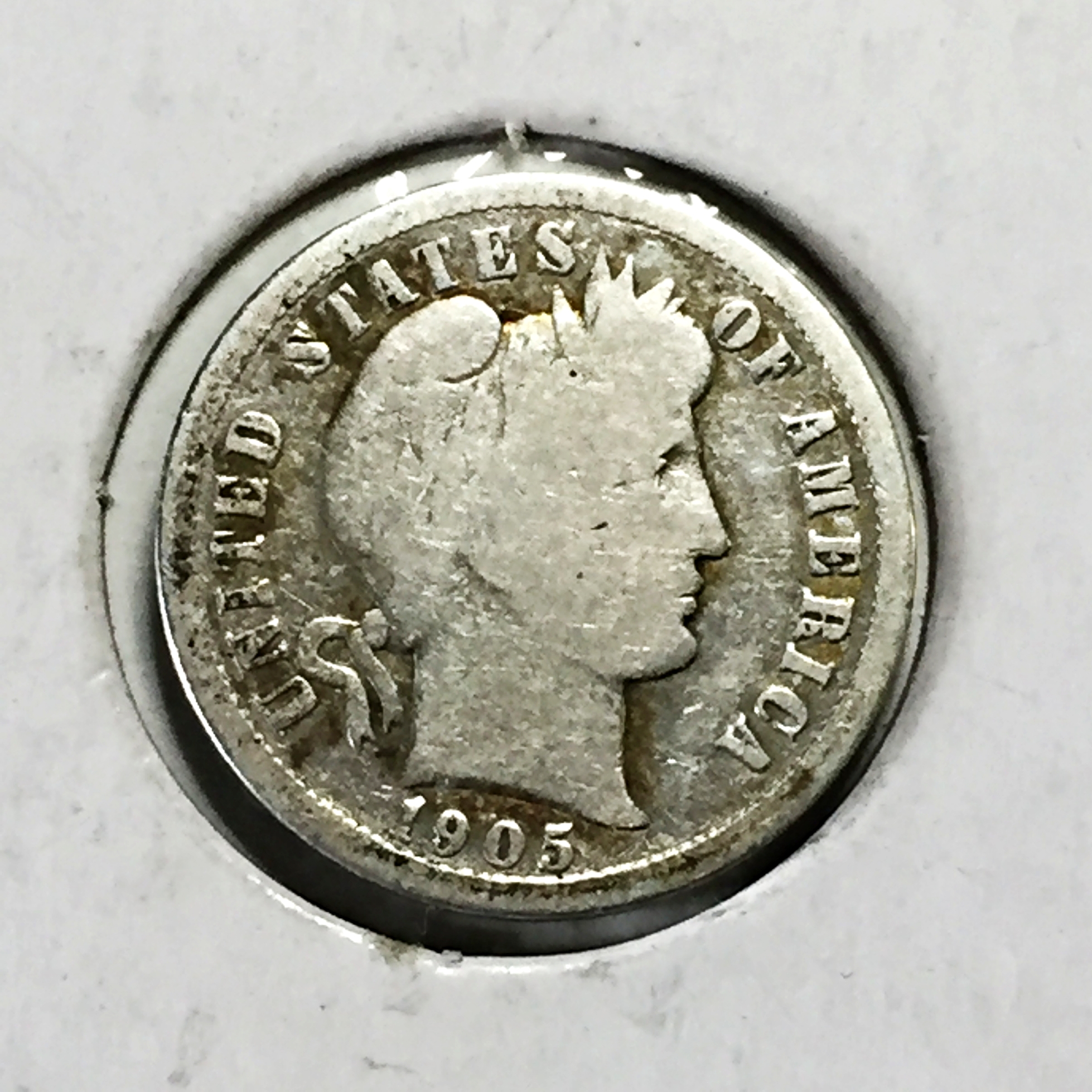 1905-S Silver Barber Dime | Property Room