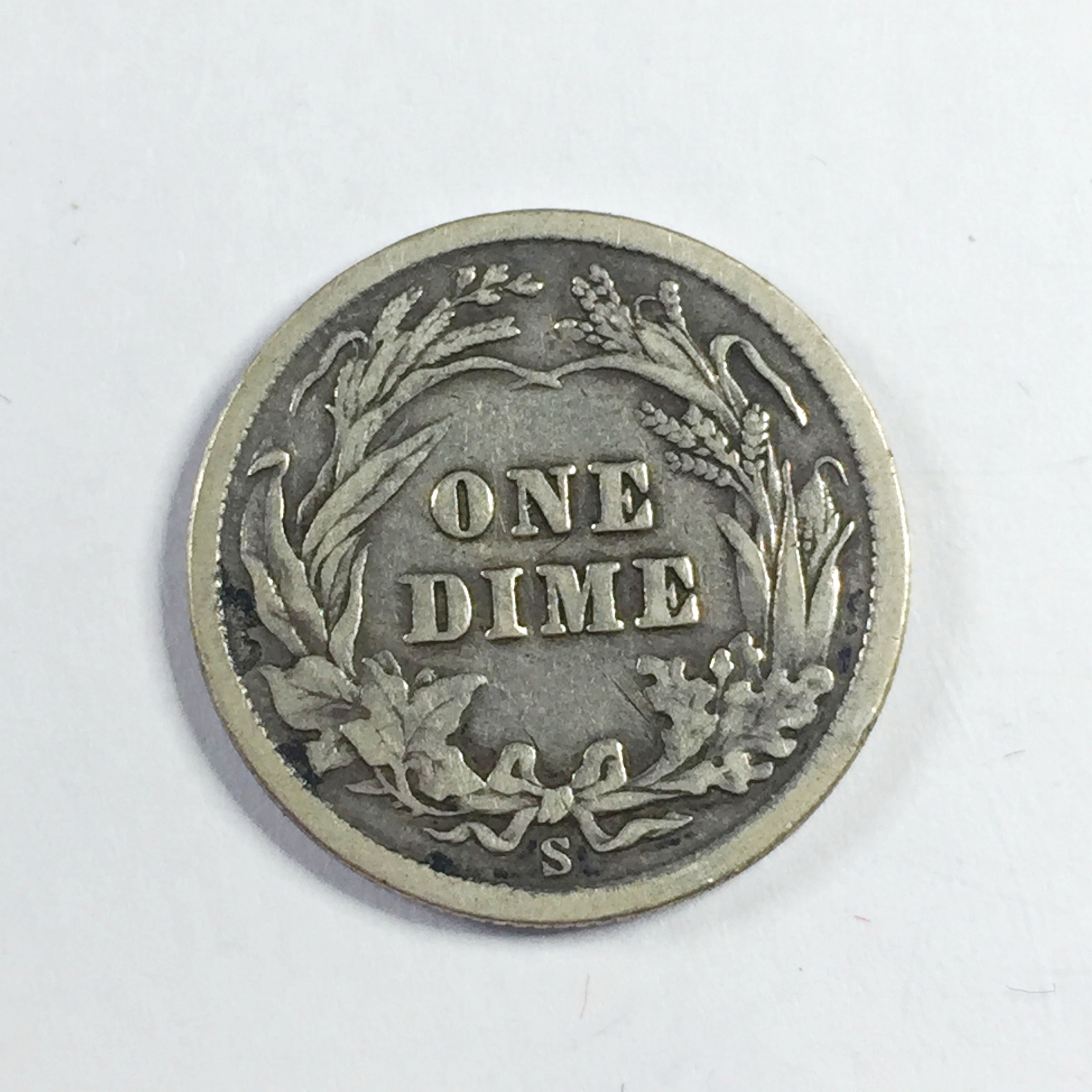 1906-S Silver Barber Dime | Property Room