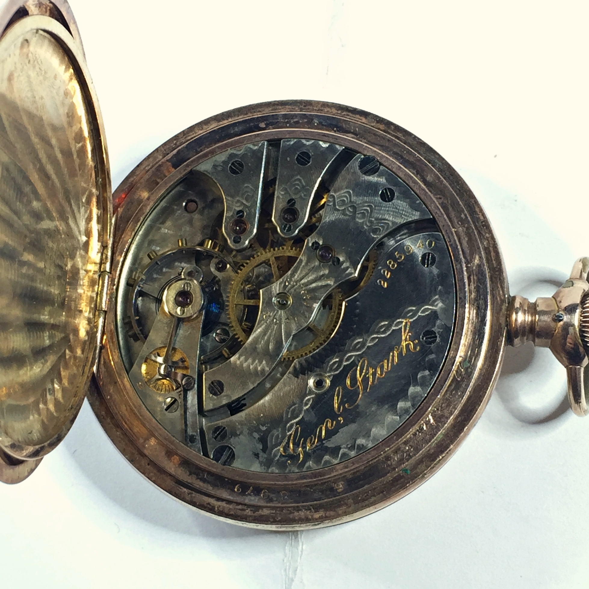 1907 Gold Filled Hamden Gen'l Stark Engraved Pocket Watch- 78 Grams ...