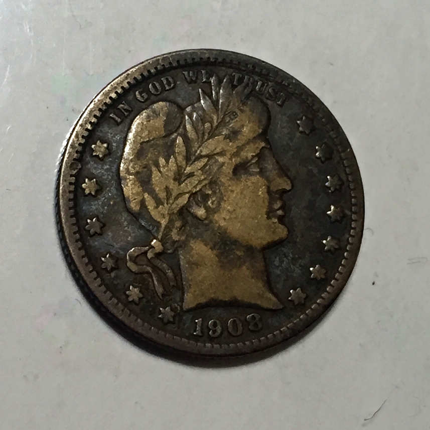 1908-D Silver Barber Quarter | Property Room