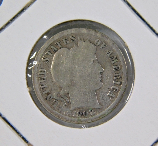 1908-O Silver Barber Dime*Struck at New Orleans Mint | Property Room