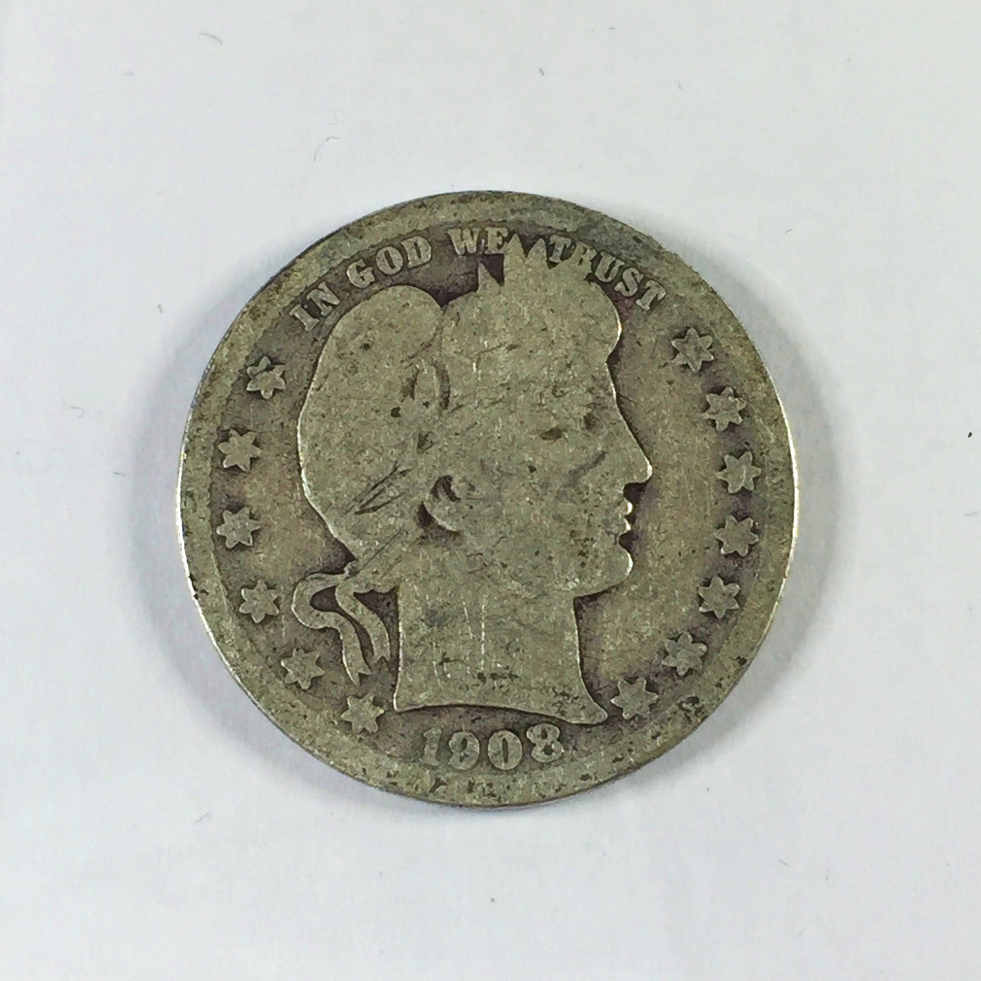 1908-O Silver Barber Quarter*Struck at New Orleans | Property Room
