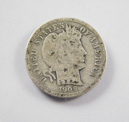 1909 Silver Barber Dime | Property Room